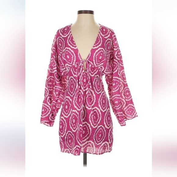 Zara | Dresses | Zara Pink Paisley Mini Dress S 5 Retail | Poshmark